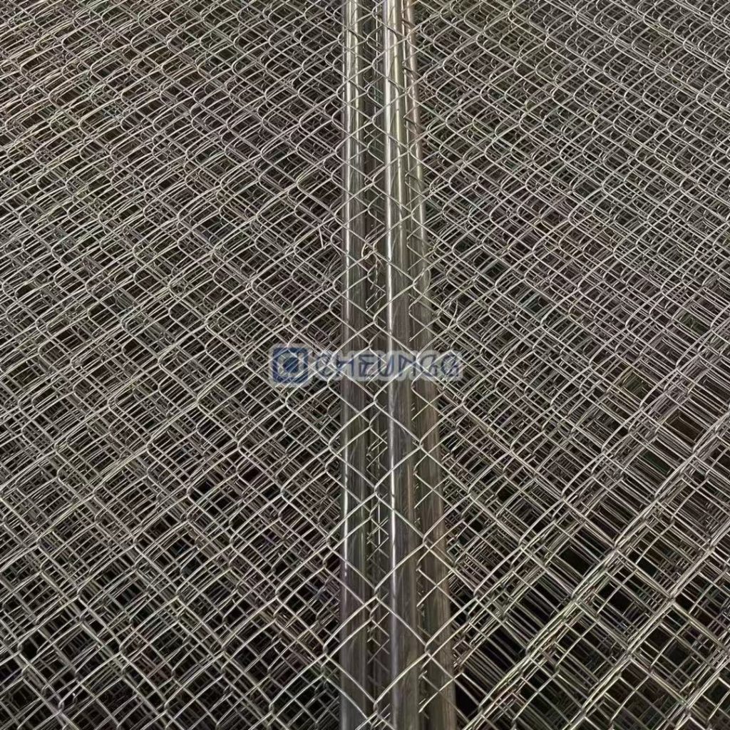 6′ × 10′ Chain Link Temporary Construction Fence – 1-5/8″ OD Frame, Hot ...